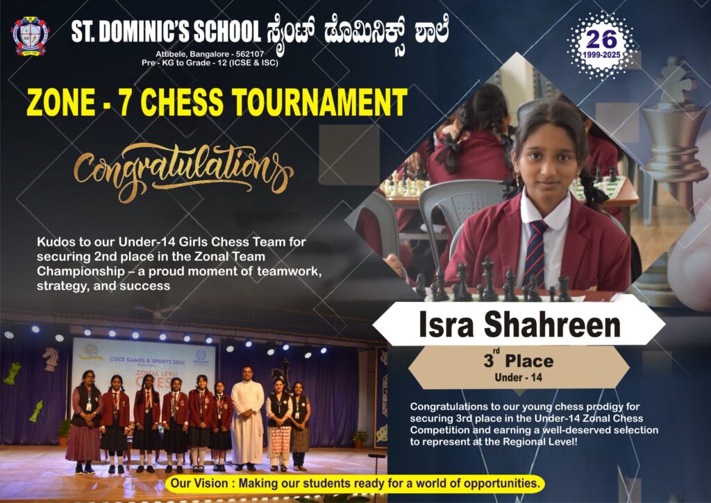 KISA Zone -7 Chess Tournament 2025 - St. Dominic's School